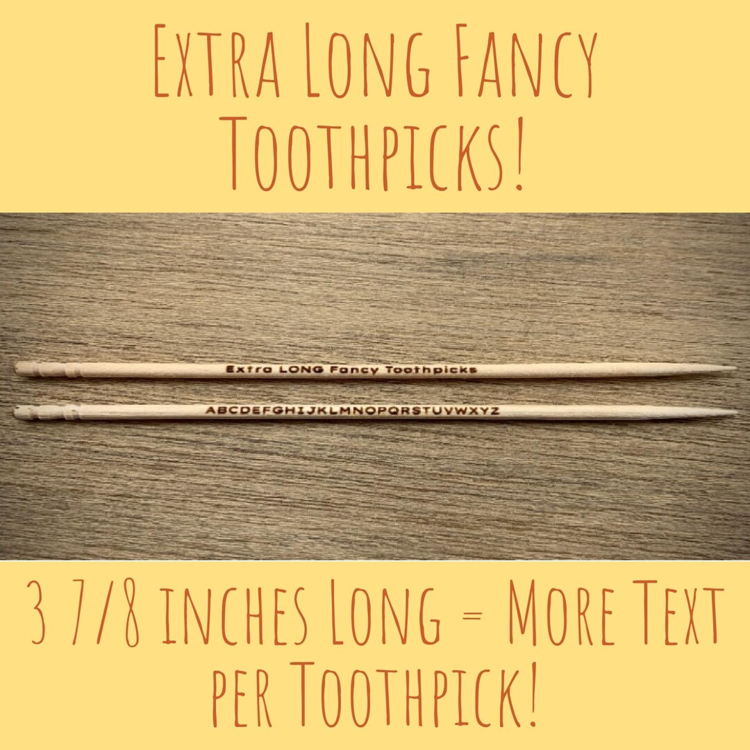 Toothpicks Extra Long Elegant Custom Engraved Personalized Toothpicks ...