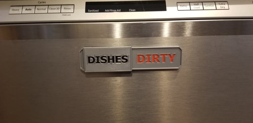 Dishwasher Alert Sign - Easily Keep Track of Dirty or Clean Dishes ...