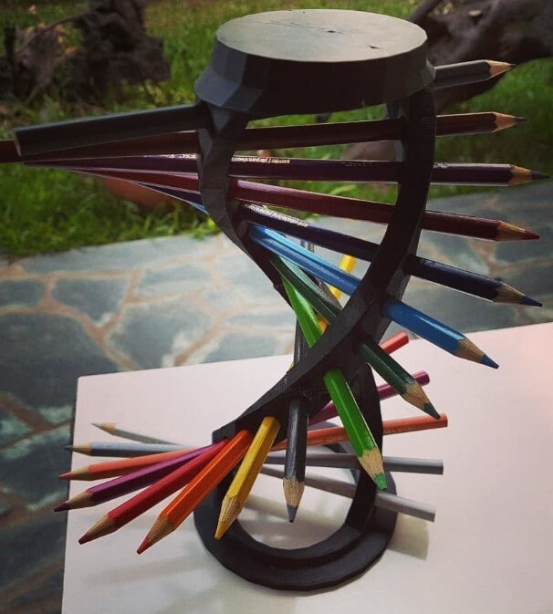 DNA Helix Pencil Holder / Colored Pencils Stand / Pen Holder / - Etsy UK