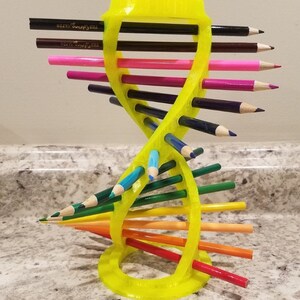 DNA Helix Pencil Holder / Colored Pencils Stand / Pen Holder / Pencil ...