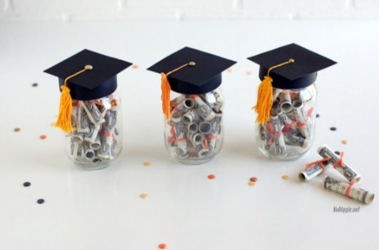2 Graduation Cap Mason Jar Cap FREE SHIPPING - Etsy
