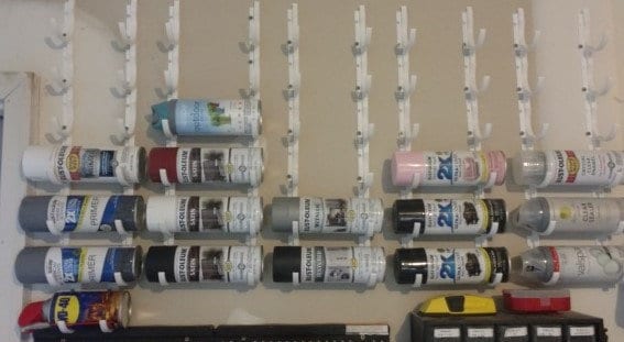 Wall Mounted Spray Can Organizer / Spray Paint Holder / Spray Paint ...