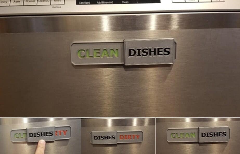 Dishwasher Alert Sign Easily Keep Track of Dirty or Clean Dishes Free ...