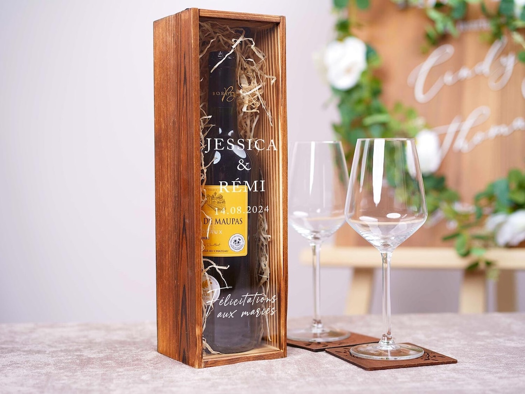 Boite à vin, Boite à vin en bois, Caisse à vin, Boite à personnalisée ...