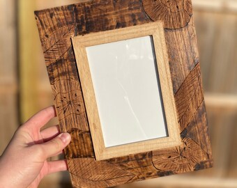 Wood Burned Picture Frame - Etsy