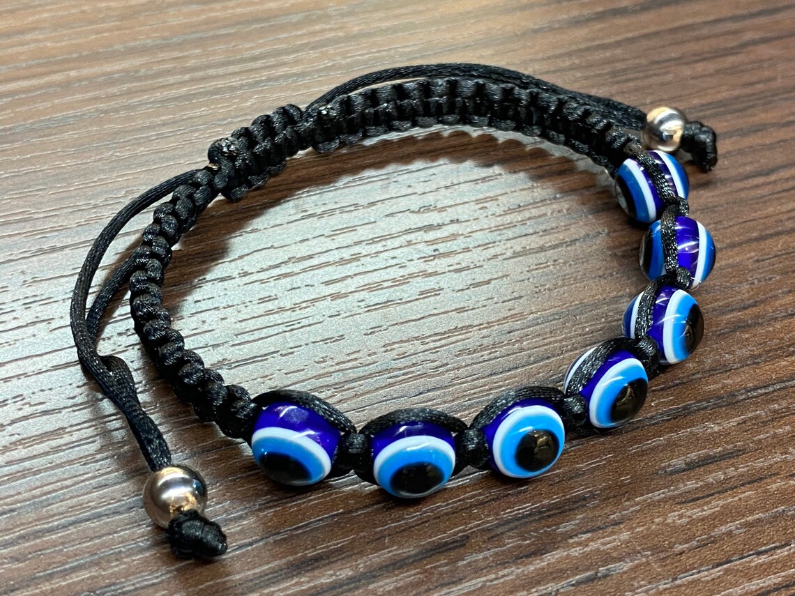Mens womens evil eye bracelet protection bracelet block | Etsy