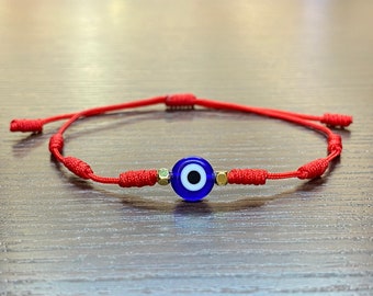 Red Evil Eye Bracelet - Etsy