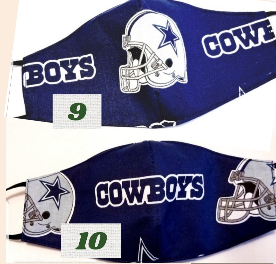 Dallas Cowboys Face Mask, Handmade Mask, Face Covering, Cloth Mask ...