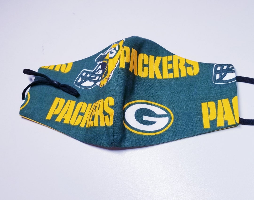 Green Bay Packers Facemask, Cloth Mask, Handmade Mask, Face Mask, Cloth ...