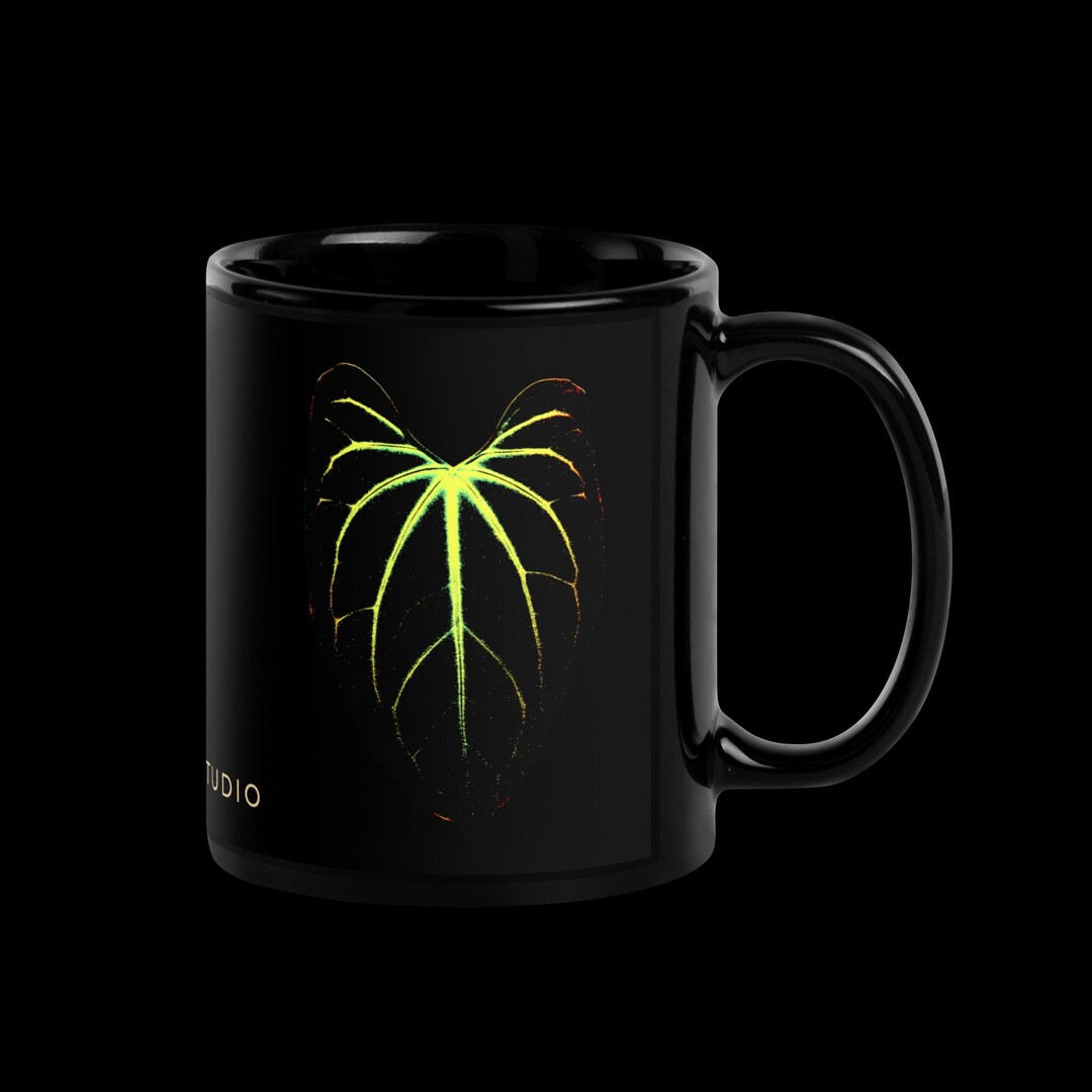 Anthurium Besseae Aff Mug M4 11oz Black Glossy | Rare Exotic Tropical ...