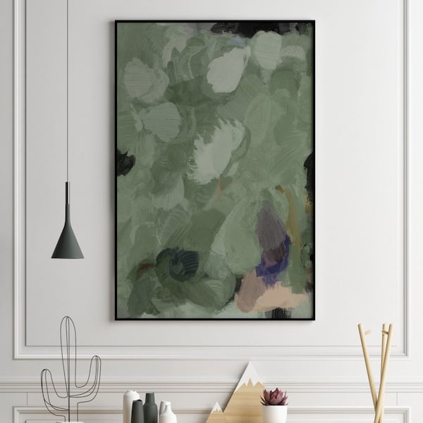 Abstract Art Prints Olive Green - Etsy