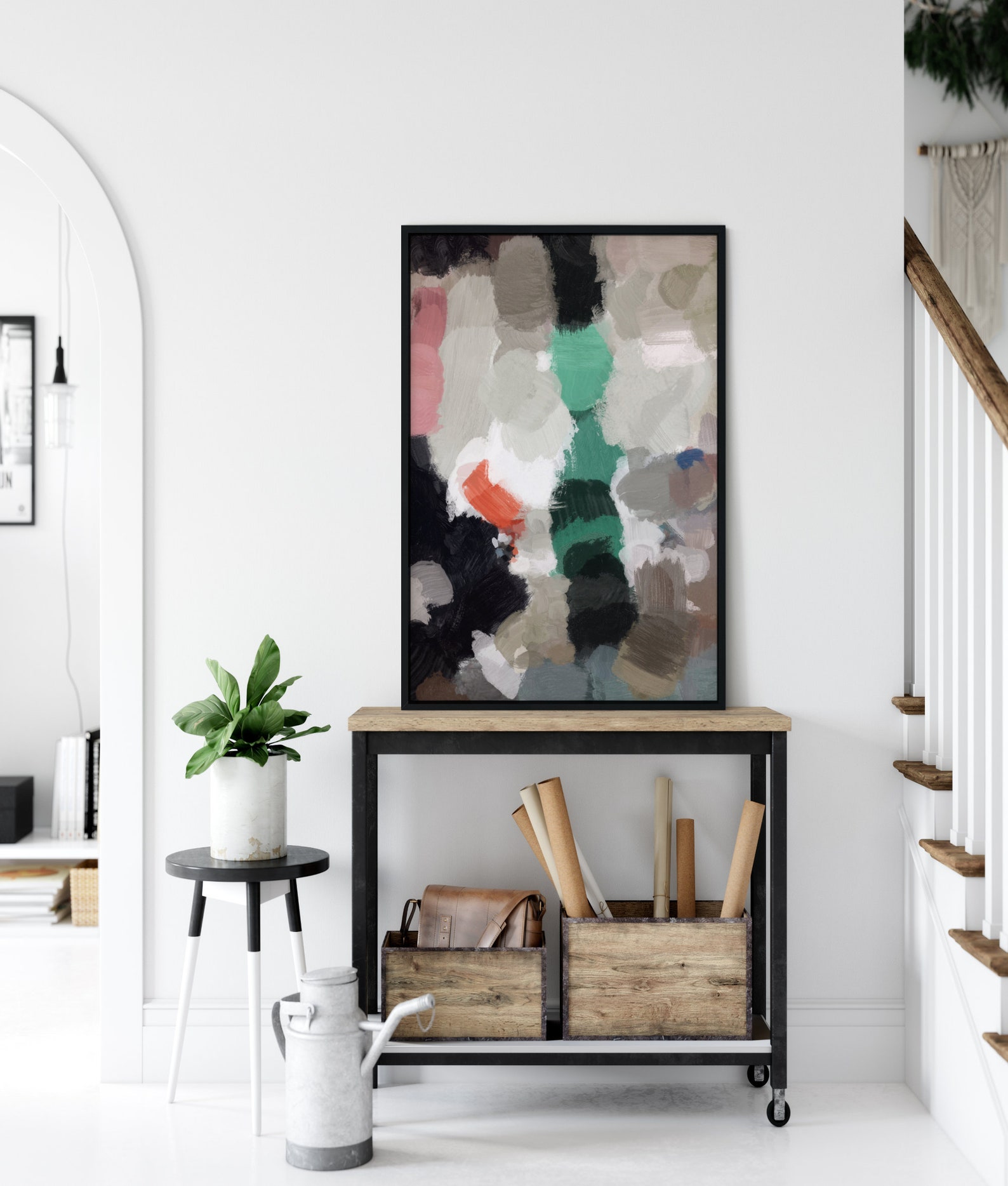 Modern Art Painting Set, Abstract Art Set, Set of 2 Wall Art, Large ...