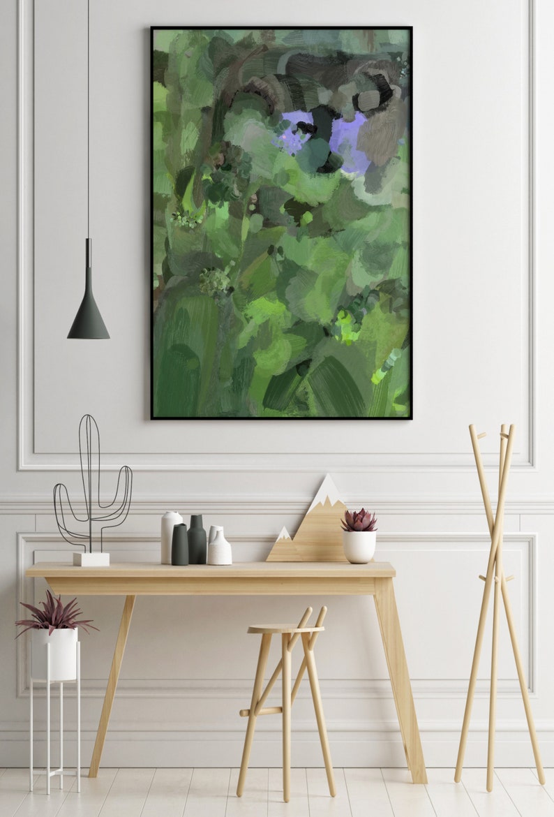 Green Abstract Art Print, Contemporary Wall Decor - Etsy