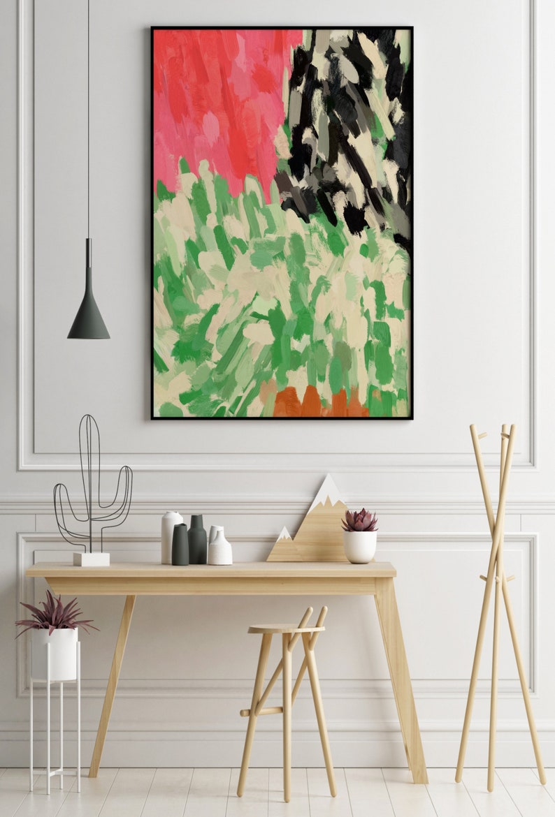 Large Wall Art Abstract Fun Modern Art Painting Bold Multicolor ...