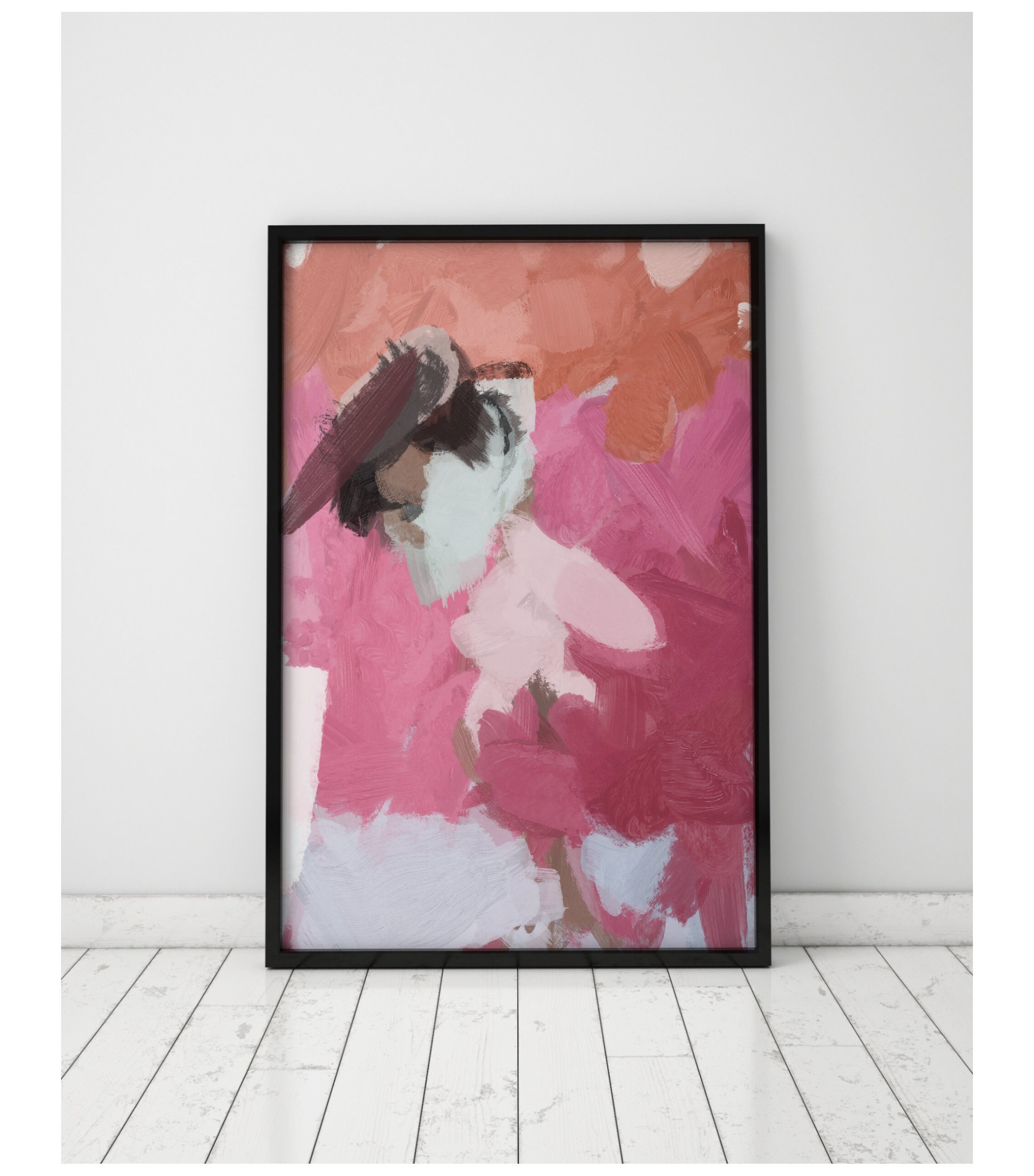 Pink Abstract Painting, Large Wall Art, Abstract Painting, Pink ...