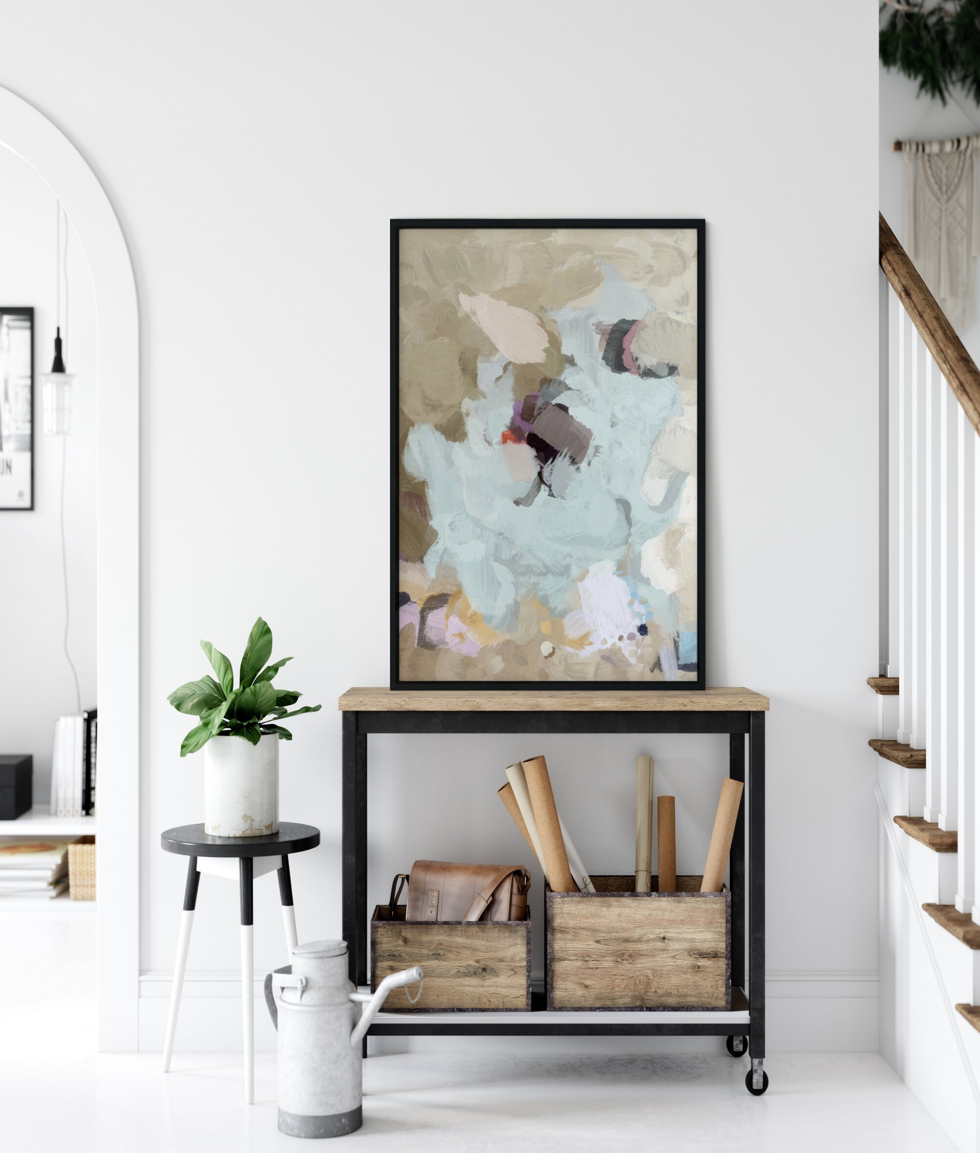 Abstract Art Set, Set of 2 Wall Art, Large Wall Art, Abstract Art Set ...