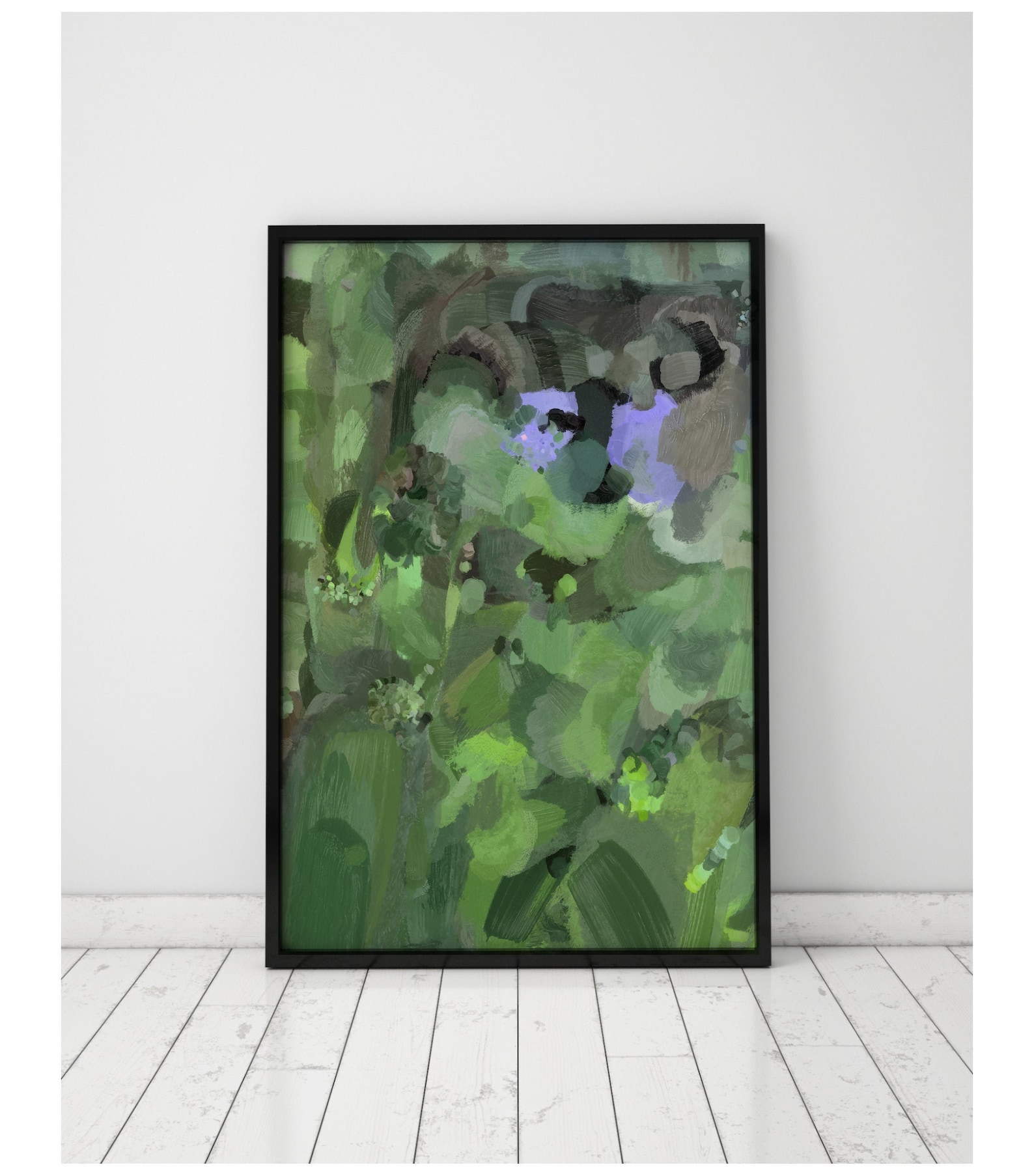 Green Abstract Wall Art, Abstract Art, Green Abstract Painting, Large ...