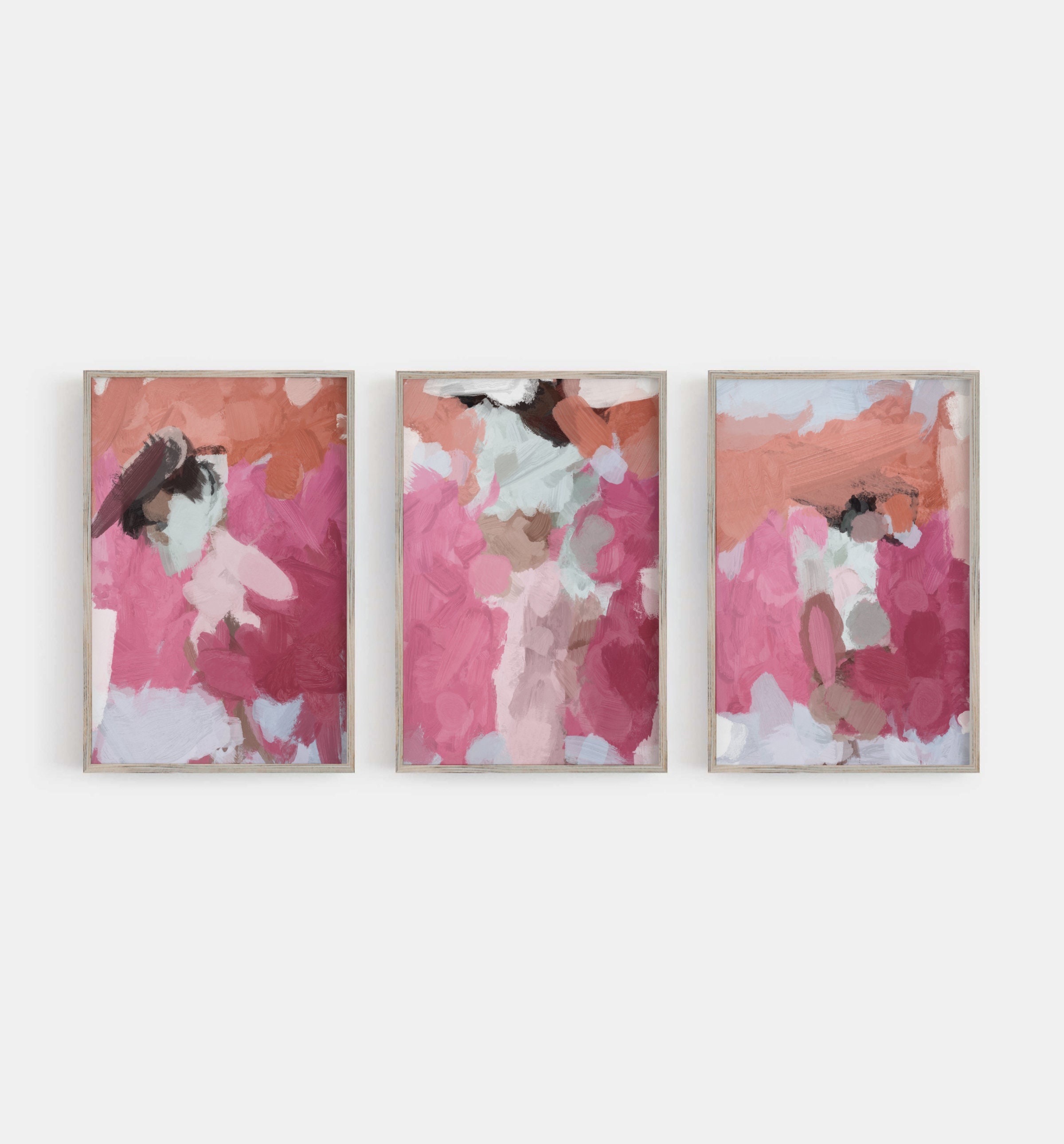Pink Abstract Painting, Large Wall Art, Abstract Painting, Pink ...