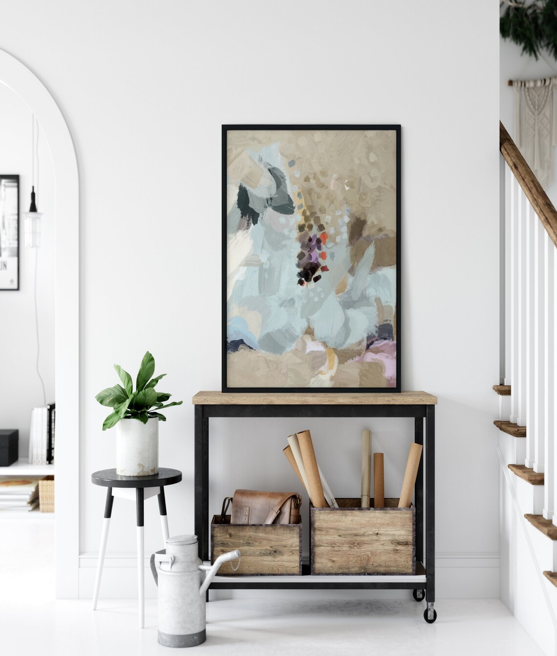 Abstract Art Set, Set of 2 Wall Art, Large Wall Art, Abstract Art Set ...