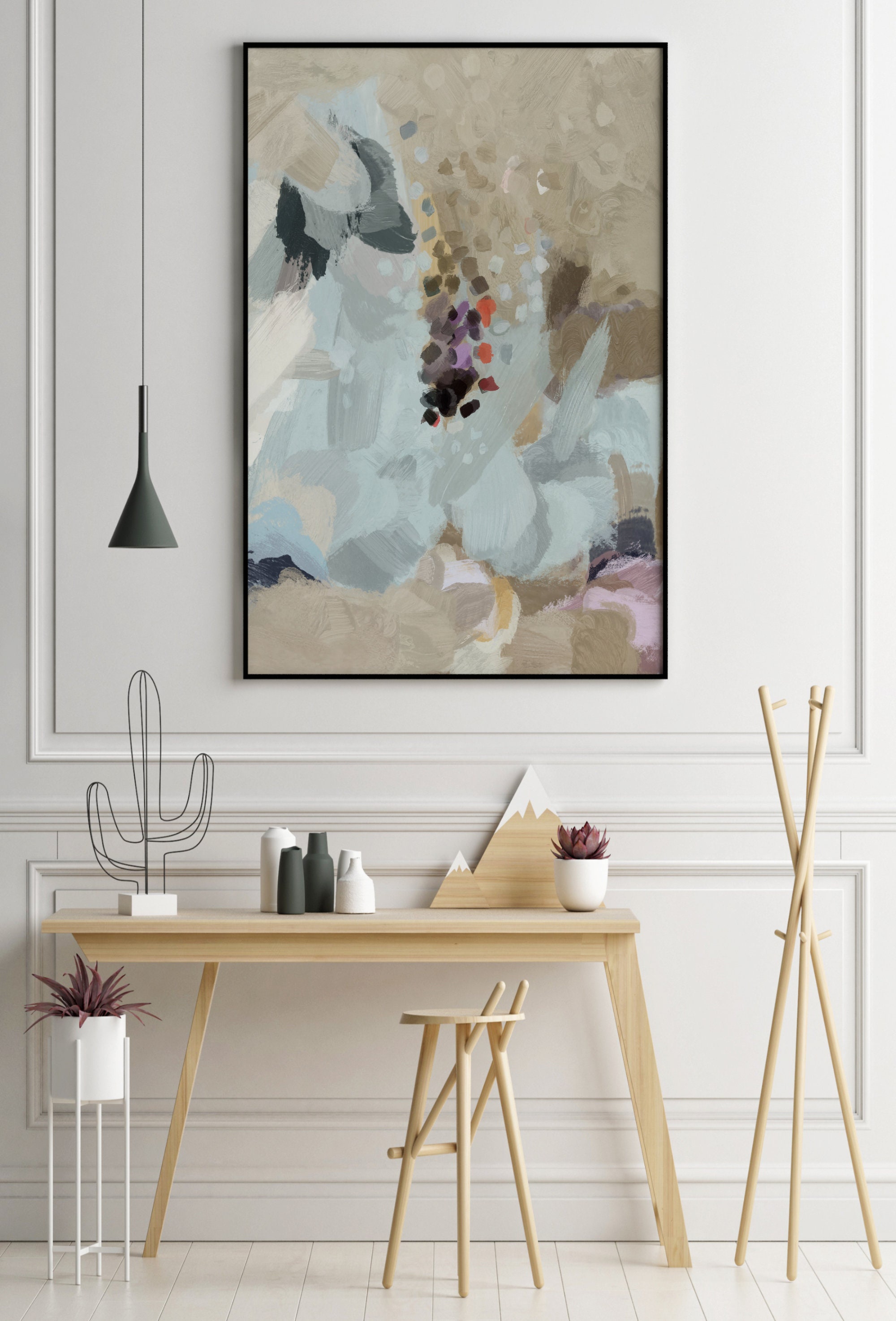 Abstract Art Set, Set of 2 Wall Art, Large Wall Art, Abstract Art Set ...