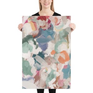 Boho Wall Art, Large Abstract Painting, Large Wall Art, Multicolor Art ...