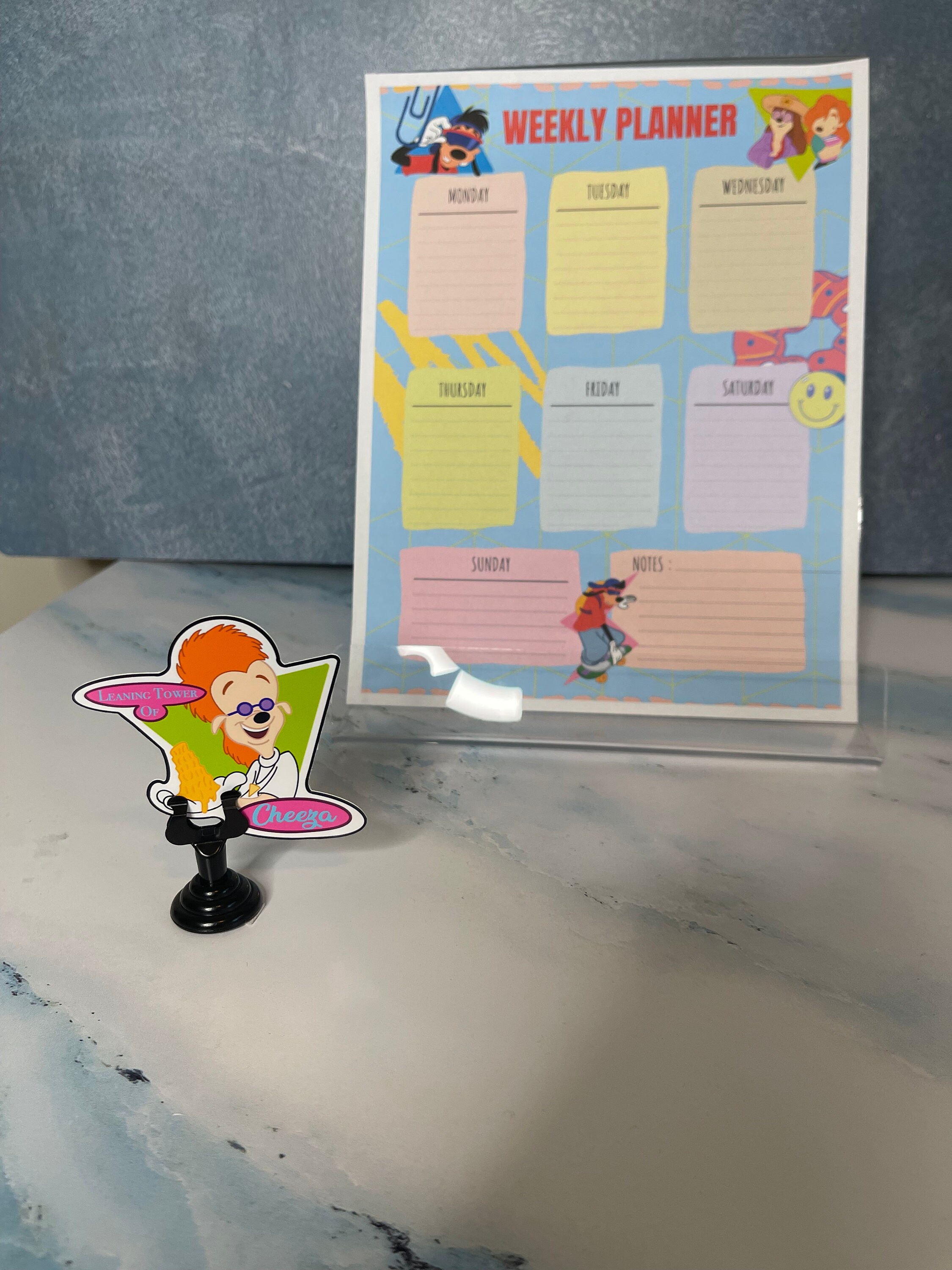 Leaning Tower of Cheeza A Goofy Movie Sticker - Etsy