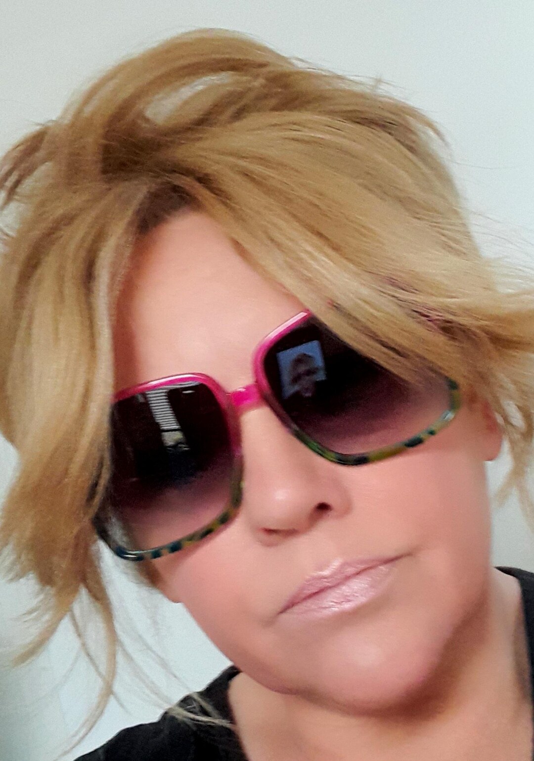Light Transparent Duo Ombre Tint Pink Blue Shades Gold Embellished Arm ...