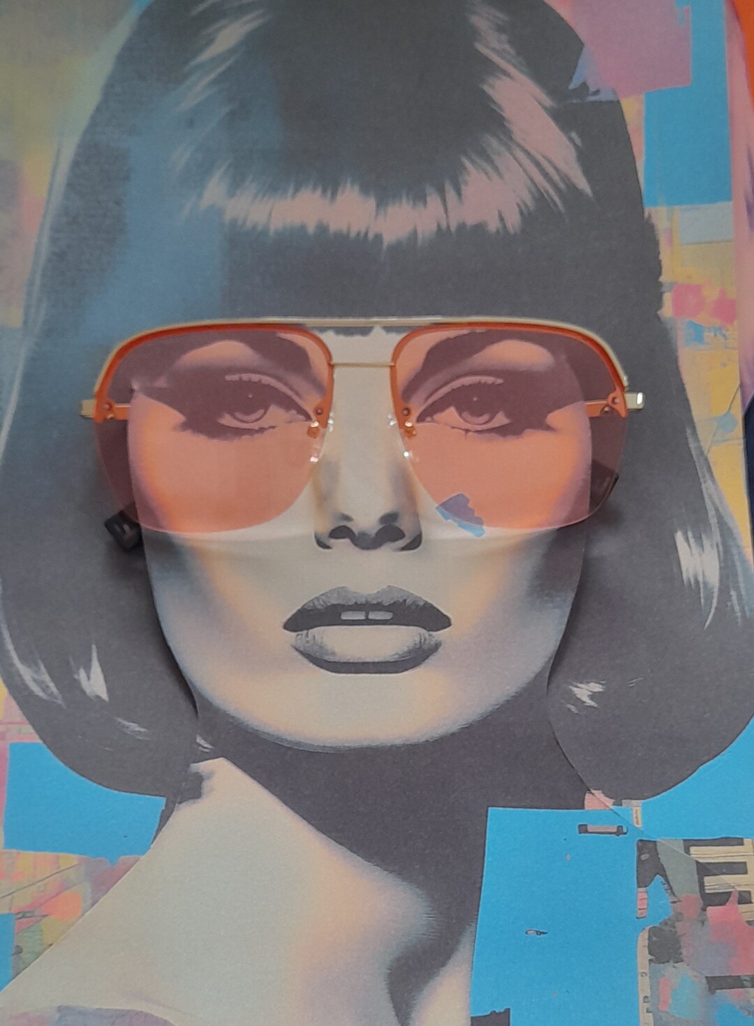 Classic Style Aviator Stylish 70s Retro Chic Classy Sunglasses Peach ...