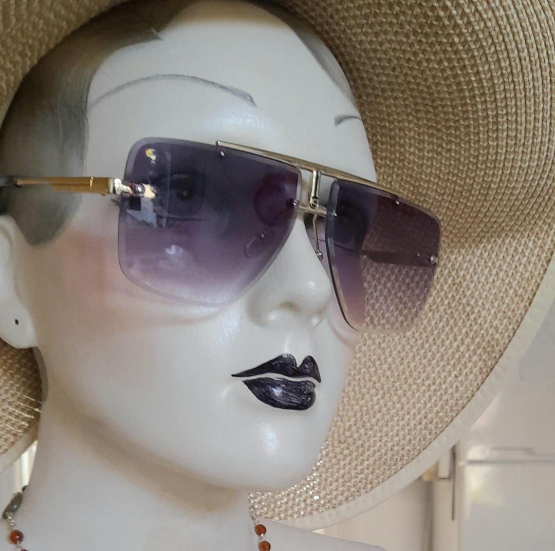 Classic Style Aviator Stylish 70s Retro Chic Classy Sunglasses Amethyst ...
