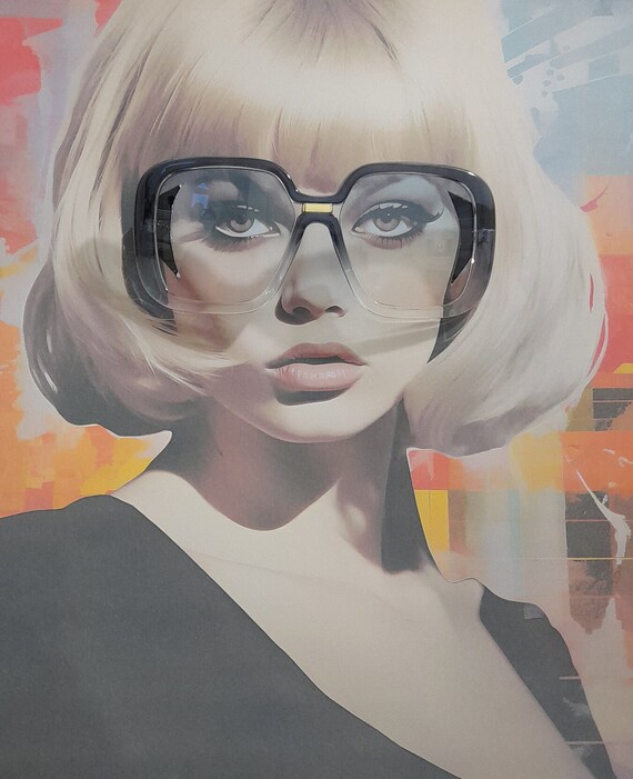 Pale blue to pink retro sixties gradient tint ombr… - Gem