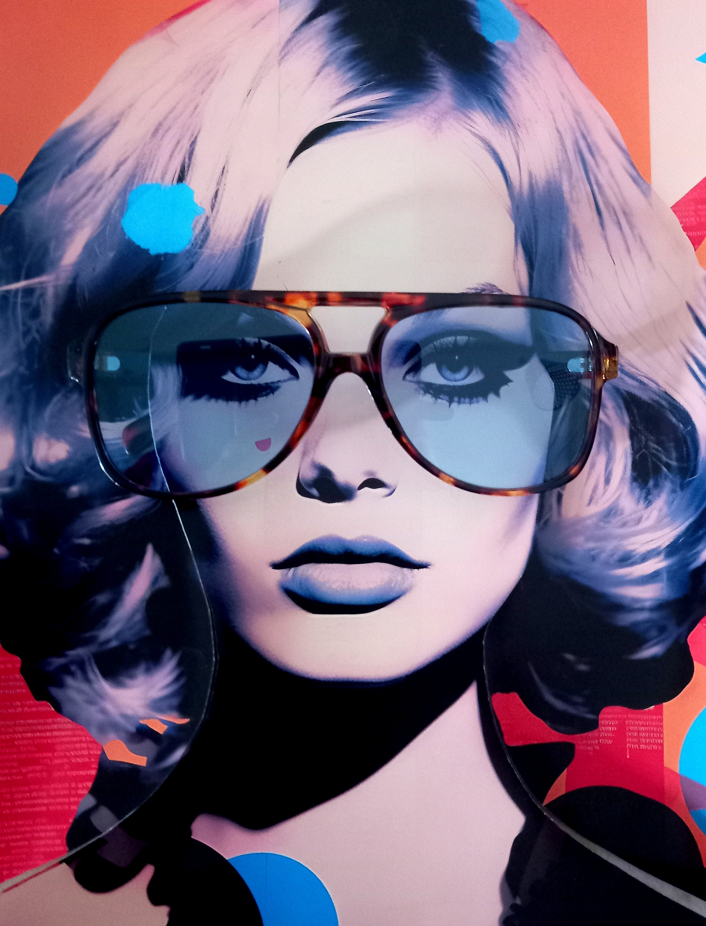 Light Frame 70s Blue Tint Sunglasses Jackie O 70s Retro Gradient Tint ...