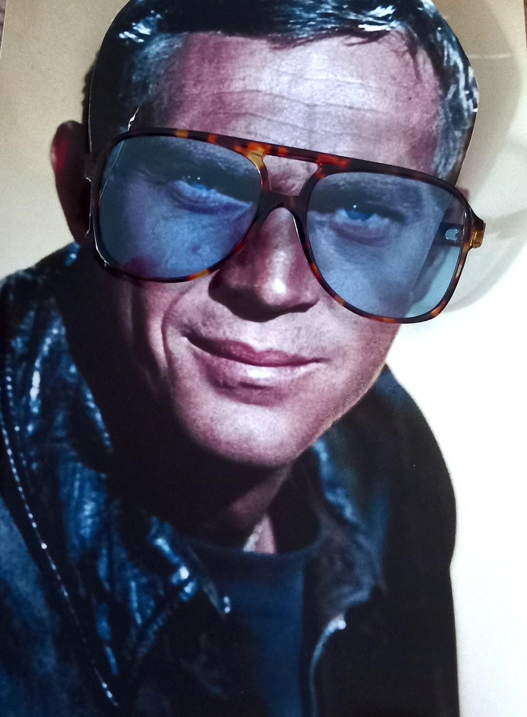 Light Frame 70s Blue Tint Sunglasses Jackie O 70s Retro Gradient Tint ...