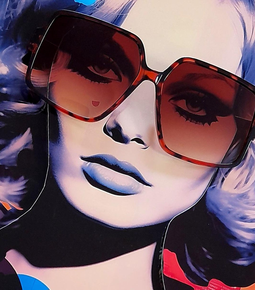 Super Retro 50s 60s Beown Light Frame Stylish Tinted Sunglasses Mod ...
