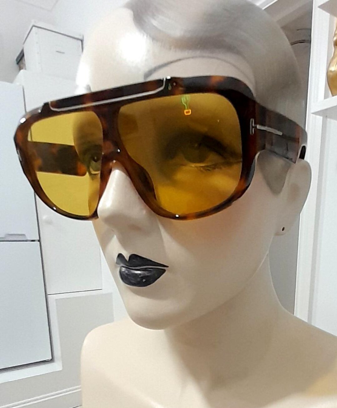 Brown Classic Aviators Classy Ski Style Oversized Sunglasses Yellow ...