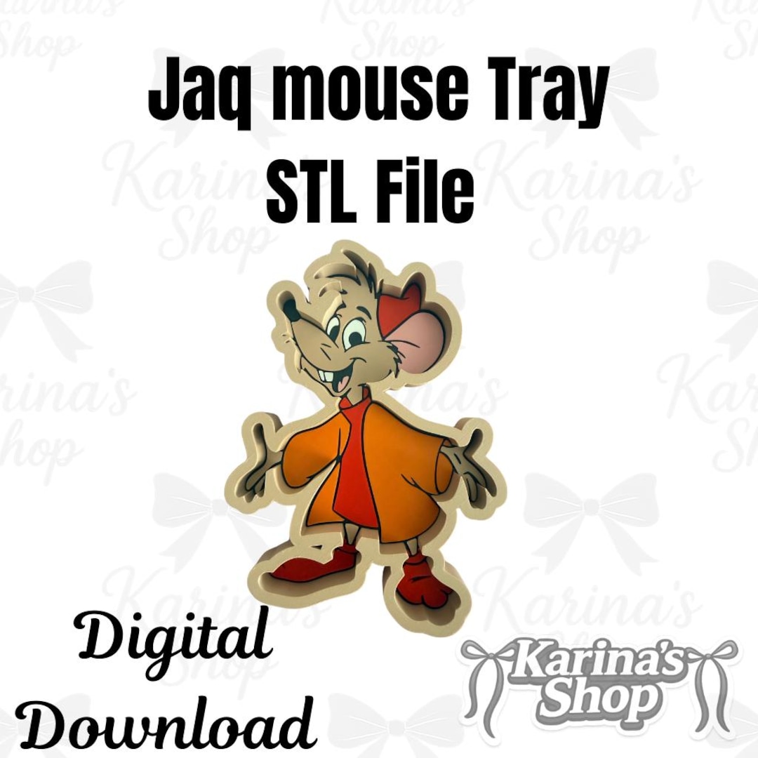 Jaq Mouse Trinket STL File/bead Tray/desk Organizer/ Trinket - Etsy