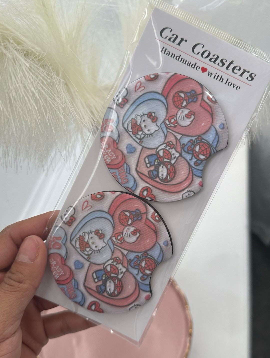 Hello Kitty Car Coasters / Bad Bunny Car Coasters / LA Hello Kitty Car ...