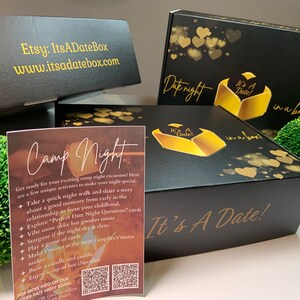 Date Night in A Box Camp Night Wedding Gift Home Date Ideas Gift Box ...