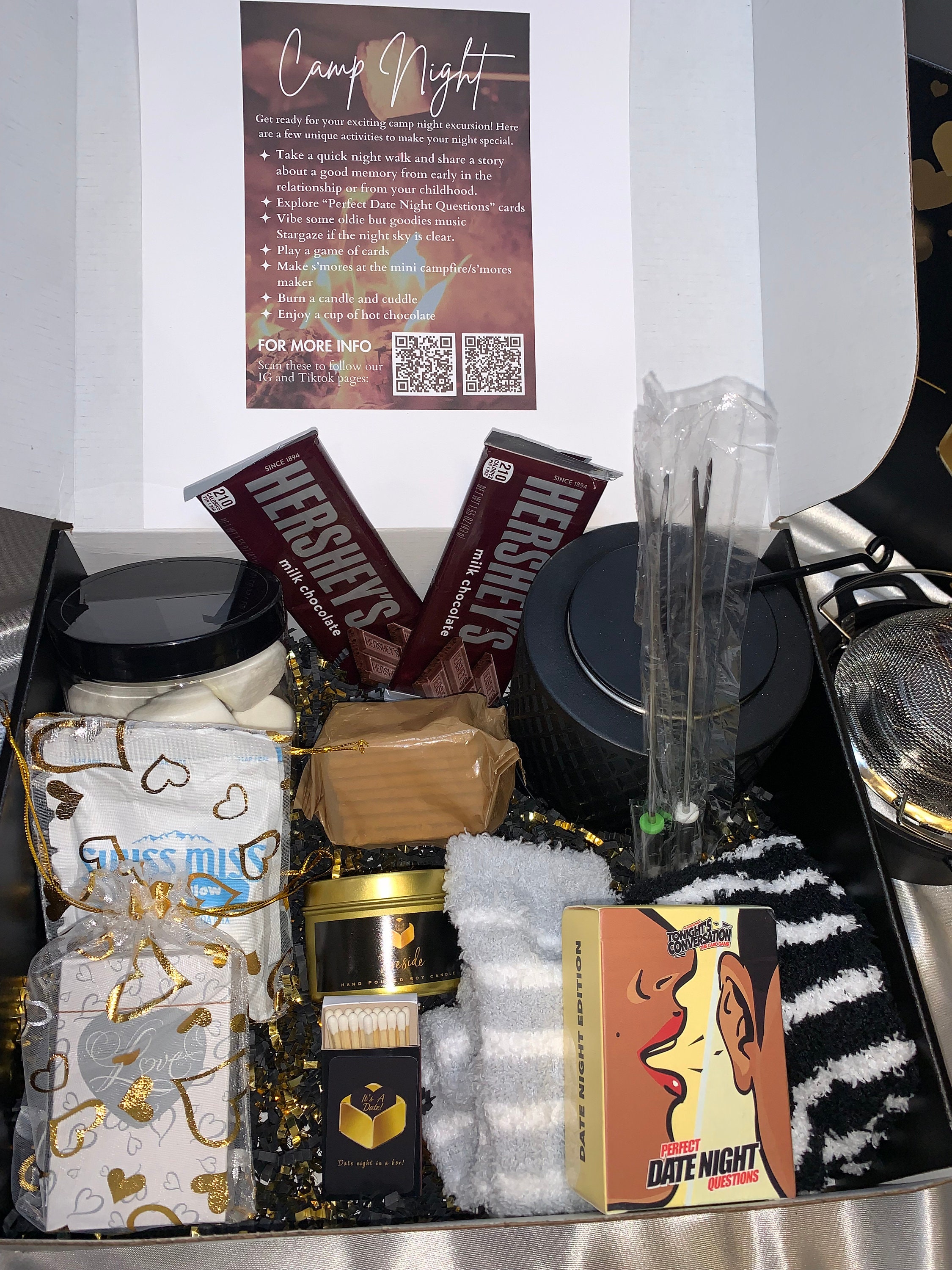 Camp Night Deluxe Date Night in A Box Couple's Night Home Date Ideas ...