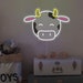Cute Cow LED Neon Sign | Animal Wall Decor, Bright Wall Art - Etsy