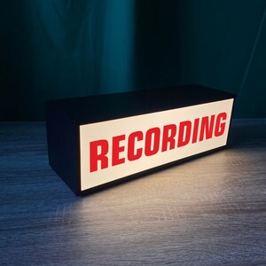Recording Sign Table Light Box Table Decor Illuminated Recording Sign ...