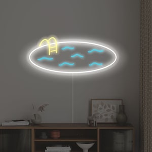Swimming Pool LED Neon Sign | Pool House Decor | Beach House Gift ...