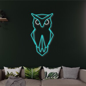 Owl LED Neon Sign Origami Wall Art Jungle Nursery Decor - Etsy