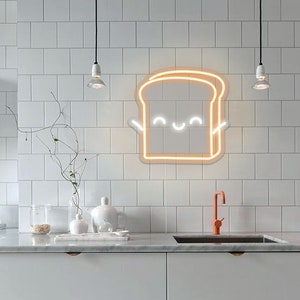 Cute Toast LED Neon Sign | Kawaii Breakfast Gift | Kids Room, Kitchen ...