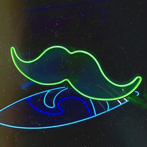 Mustache LED Neon Sign for Wall Perfect Business Backdrop and Salon ...