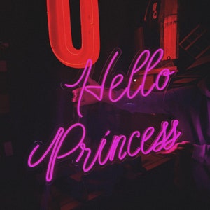Hello Princess LED Neon Sign - Kids Room Decor - Nursery Night Light - Etsy