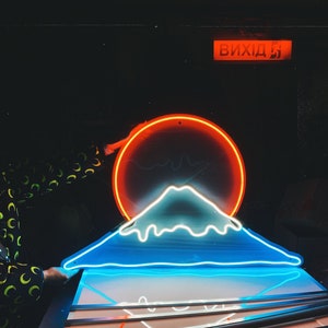 Fuji Mountain LED Neon Sign - Japanese Home Decor and Travel Wall Art ...