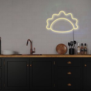 Cute Dumpling Led Neon Sign, Japanese Fried Gedza Night Light, Food ...