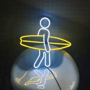 Surfer LED Neon Sign | Gift for Surfer | Ocean Lover - Choose Your ...