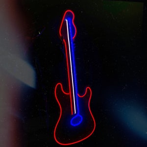 Guitar LED Neon Sign Music Wall Decor for Home Customize - Etsy