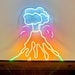 Volcano Eruption LED Neon Sign | Nature Aesthetic | Wall Hanging Light ...